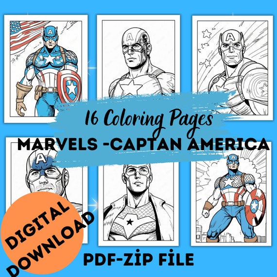 Coloring Captain America Printables Captain America Coloring Page