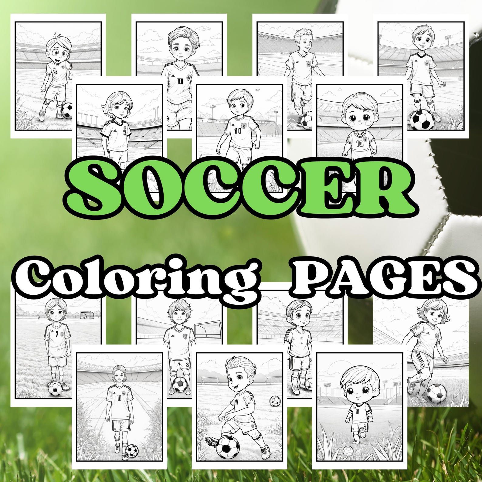 Soccer Coloring Pages - Football Coloring Book Pages for Boys and Girls ...