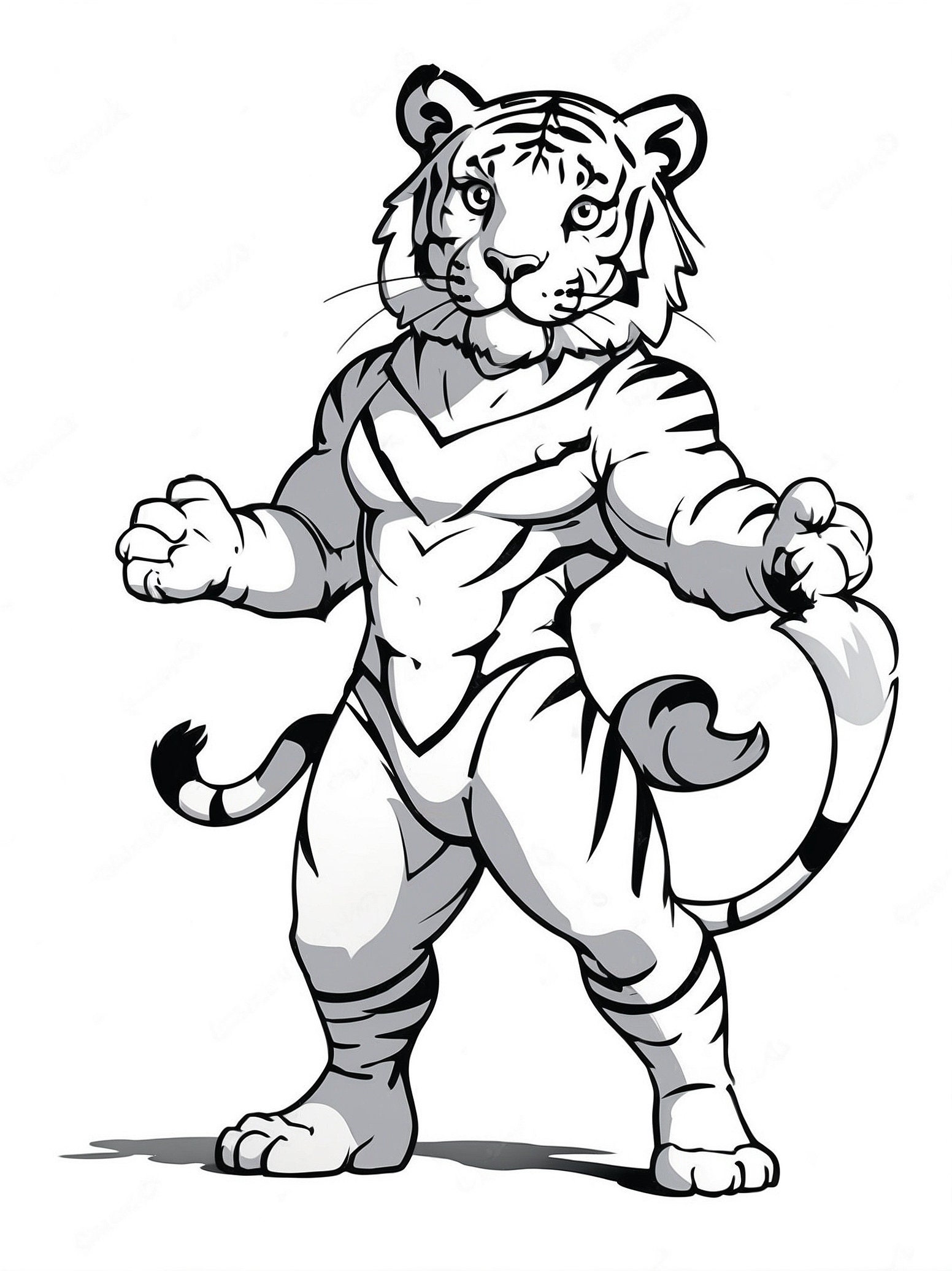 Wild Tiger Coloring Pages | Instant Download Printable Kids Activity ...