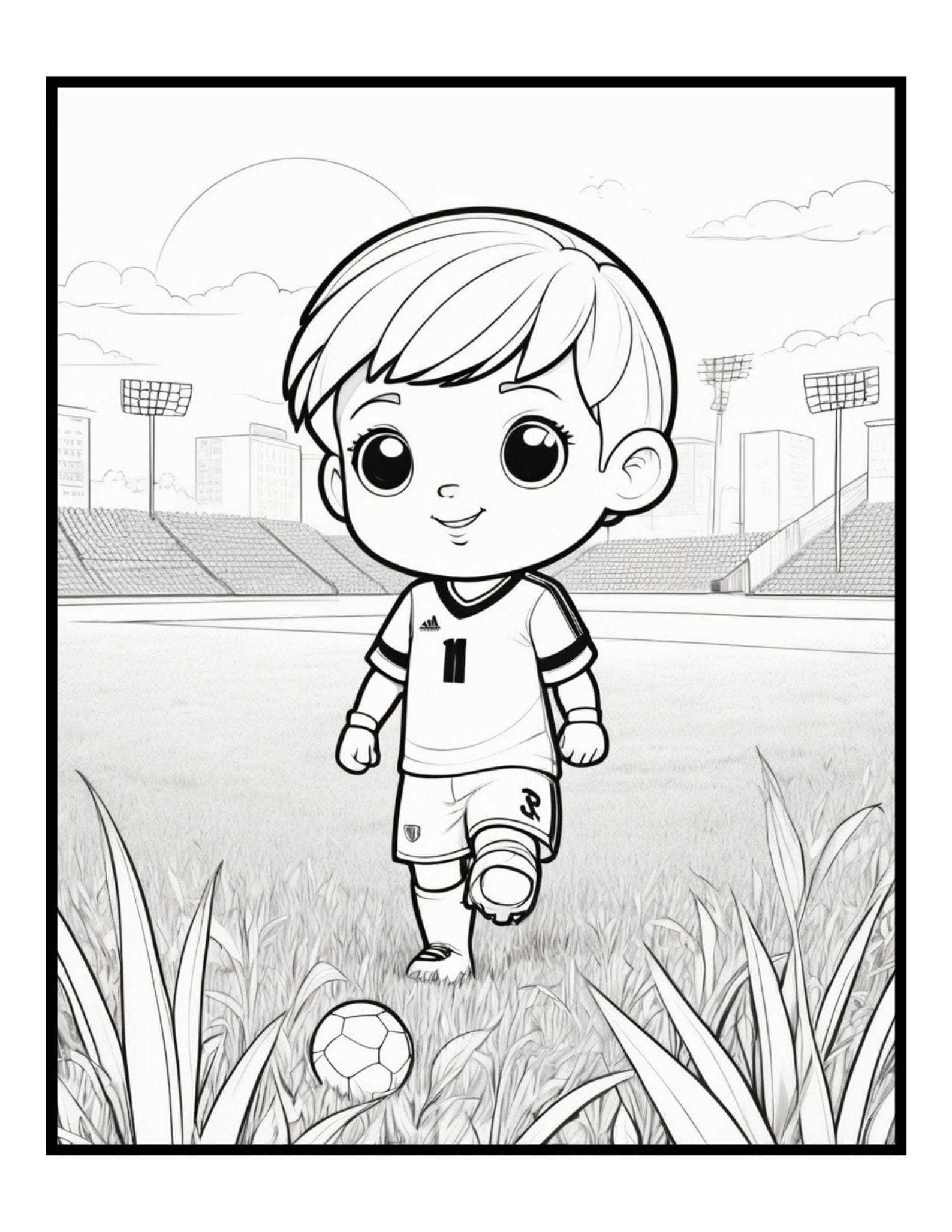 Soccer Coloring Pages - Football Coloring Book Pages for Boys and Girls ...