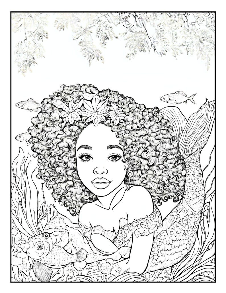 Magical Mermaid Coloring Book for Kids & Adults | 16 Pages of ...
