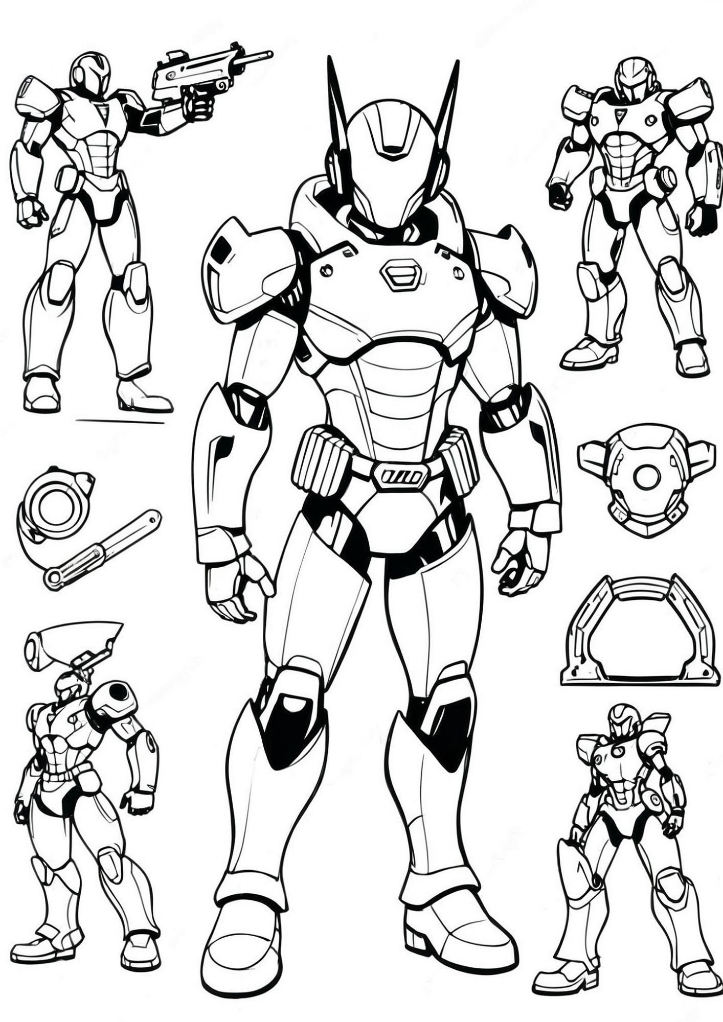 Cyborg Coloring Book | Printable Activity Pages for Kids | Fun and ...