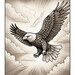 Soaring Eagle Adult Coloring Page | Intricate Nature Illustration ...