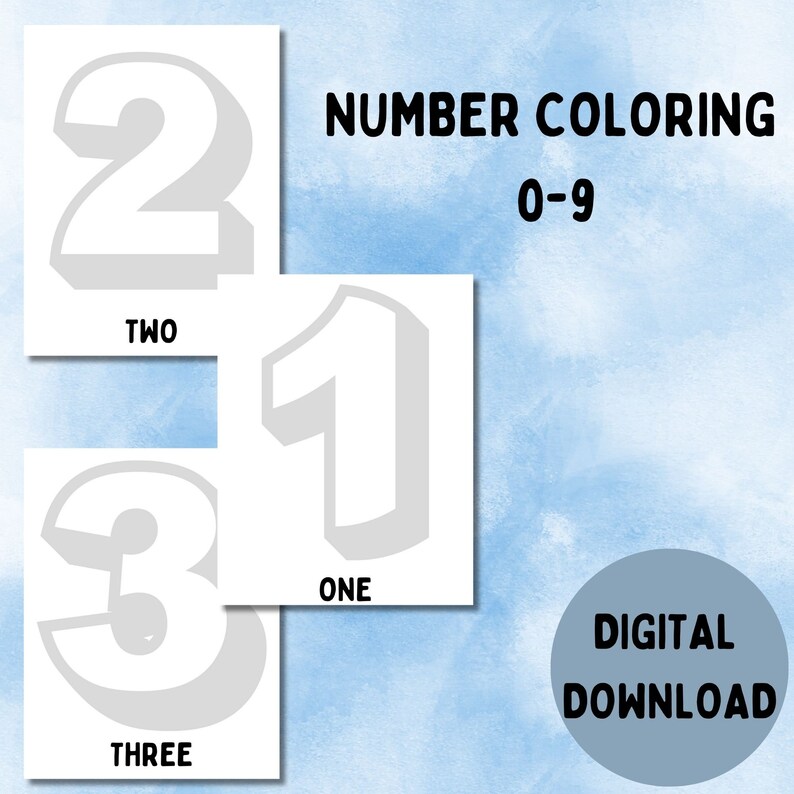 Printable Numbers 0 to 9 Coloring Pages With Fun Kids Learning ...