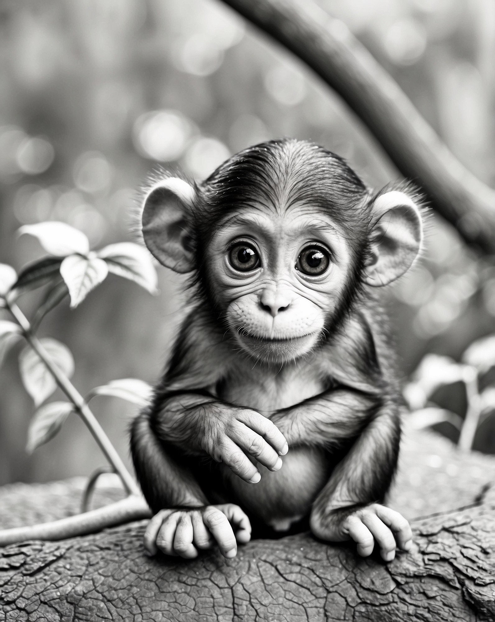 Baby Monkey Coloring Pages Monkey Coloring Sheets Instant Download for ...