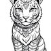 Tiger-themed Mandala Coloring Pages | Instant Download Printable Art ...