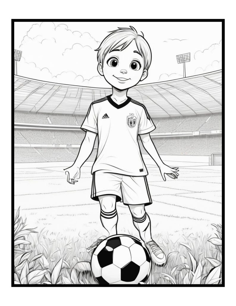 Soccer Coloring Pages - Football Coloring Book Pages for Boys and Girls ...