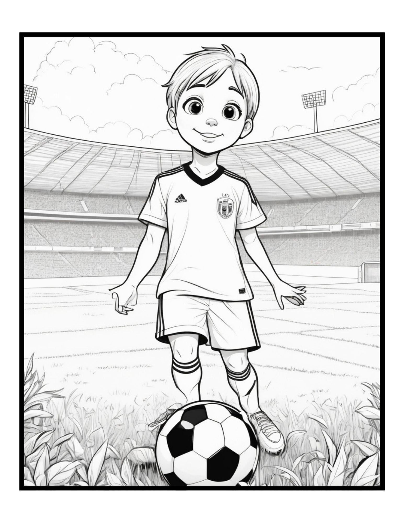 Soccer Coloring Pages - Football Coloring Book Pages for Boys and Girls ...