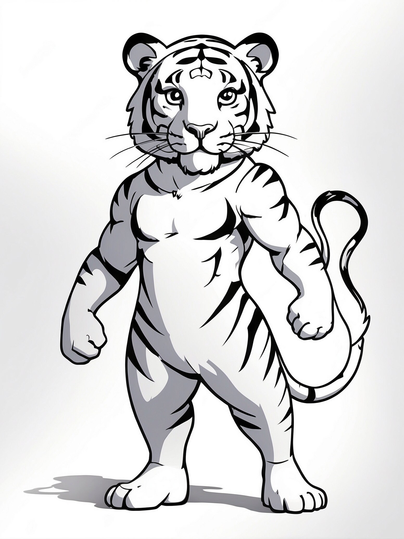 Wild Tiger Coloring Pages | Instant Download Printable Kids Activity ...