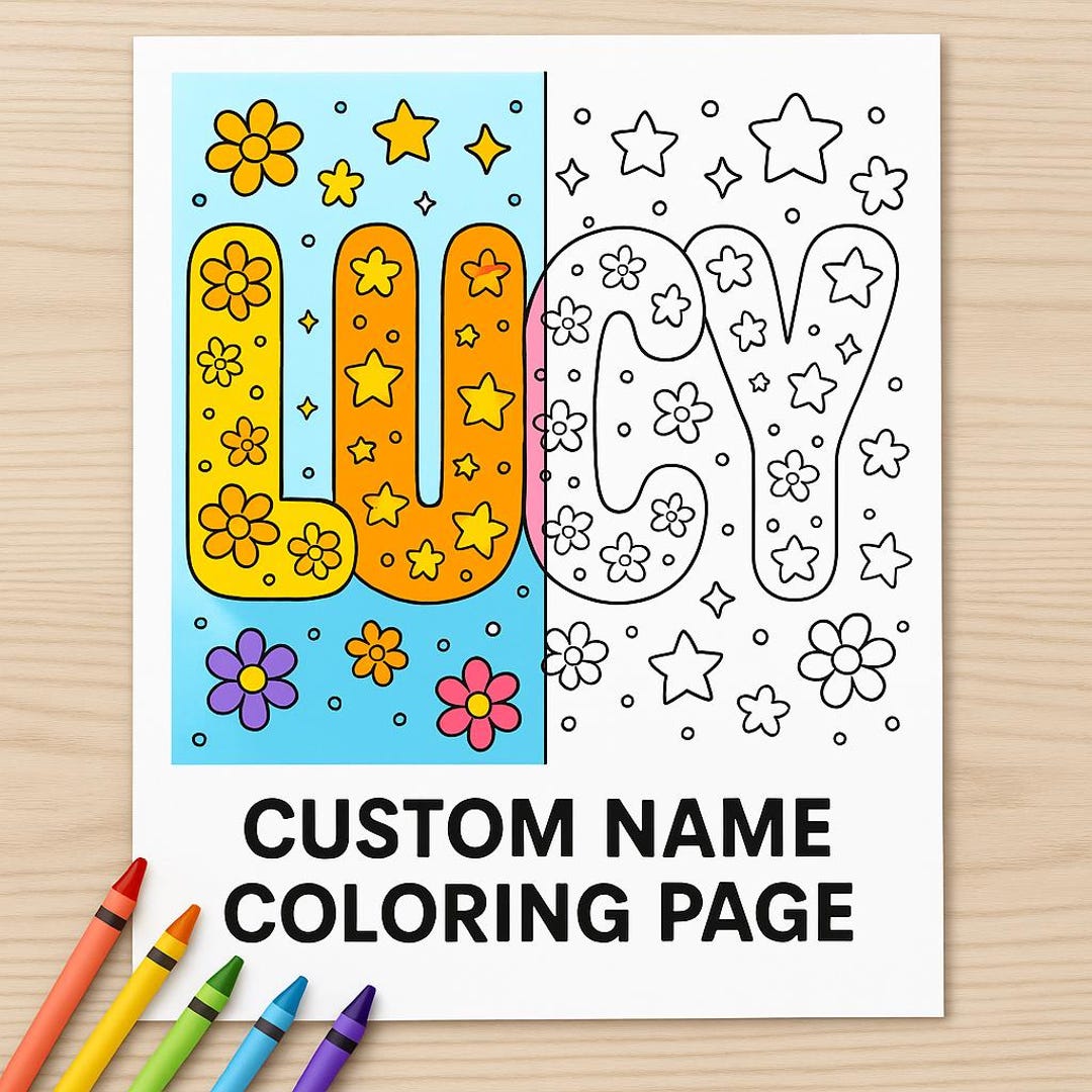 Personalized Name Coloring Page | Fun Patterns & Designs | Instant ...