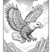 Soaring Eagle Adult Coloring Page | Intricate Nature Illustration ...