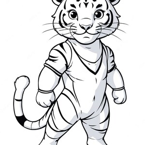 Wild Tiger Coloring Pages | Instant Download Printable Kids Activity ...