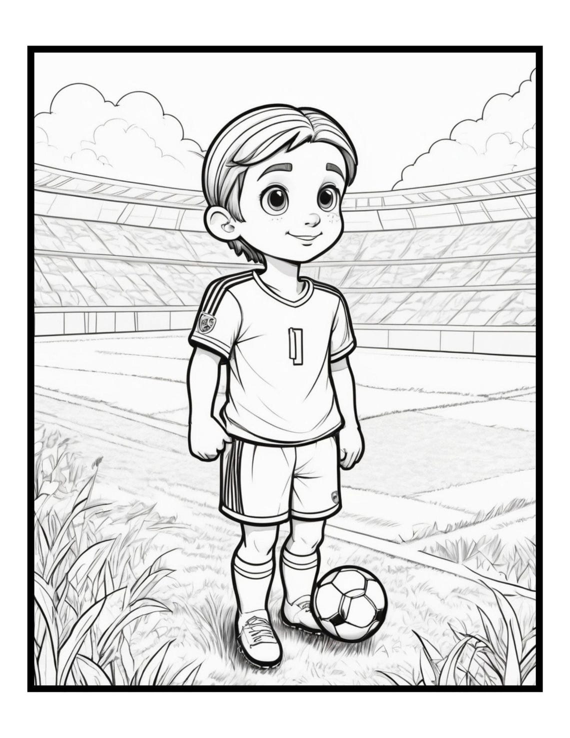 Soccer Coloring Pages - Football Coloring Book Pages for Boys and Girls ...