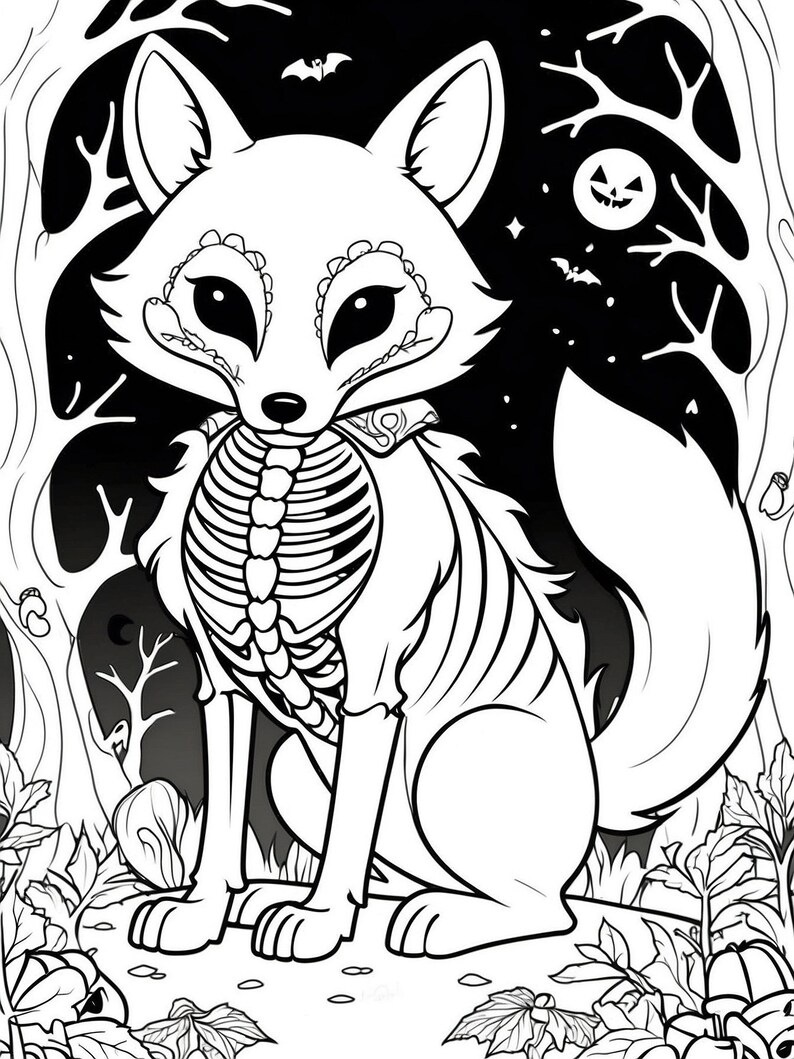 Halloween Animal Coloring Pages | 30 Unique Sheets | Dog, Rabbit, Cat ...