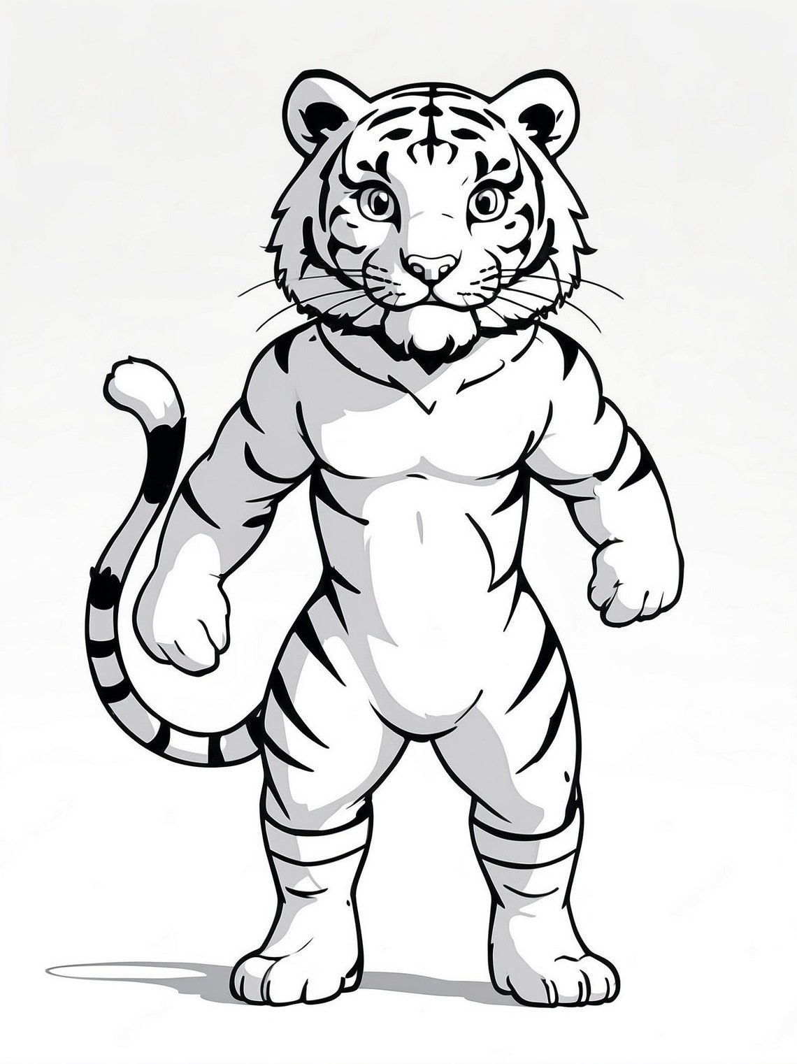 Wild Tiger Coloring Pages | Instant Download Printable Kids Activity ...