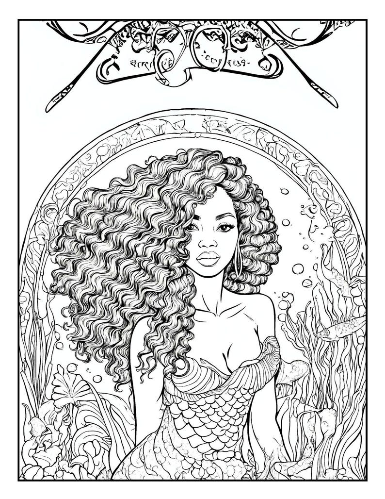Magical Mermaid Coloring Book for Kids & Adults | 16 Pages of ...