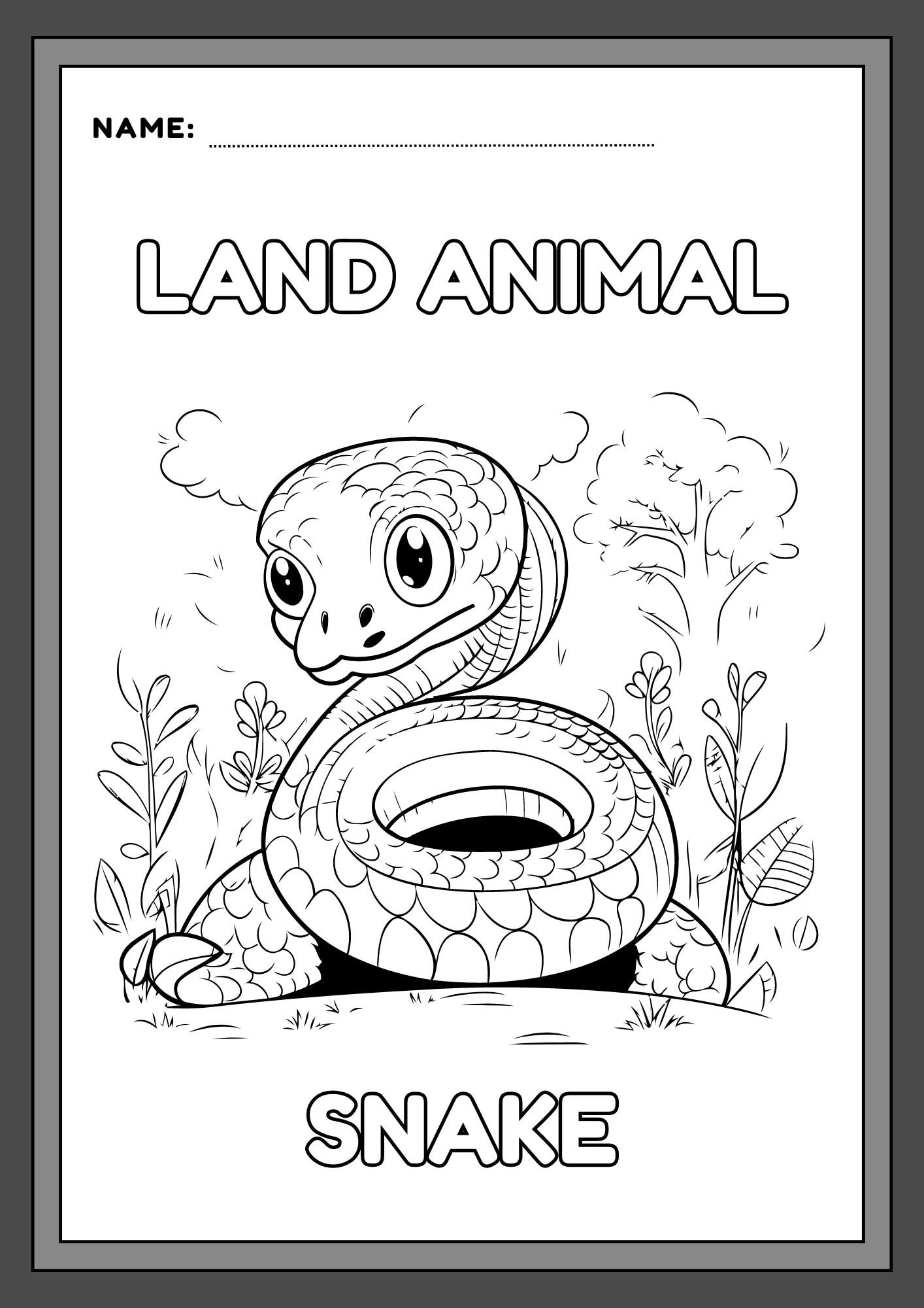 Kids Animal Coloring Pages | Printable Digital Download | Fun and ...