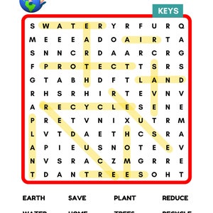 Earth Day Word Search Puzzle | Fun & Educational Activity for Kids ...