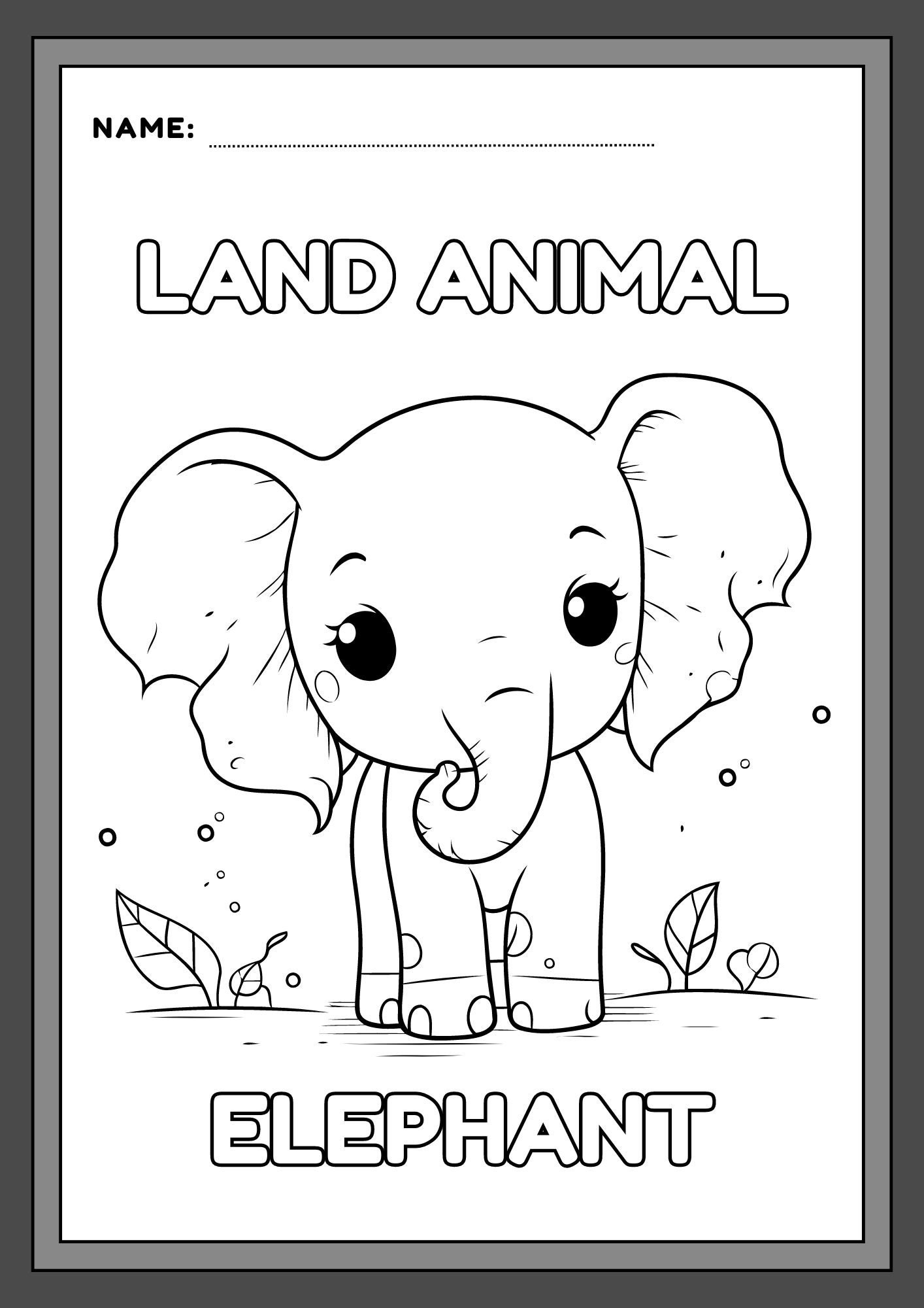 Kids Animal Coloring Pages | Printable Digital Download | Fun and ...