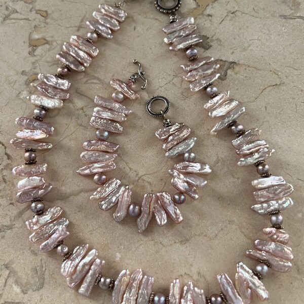 Biwa Pearl Necklace - Etsy