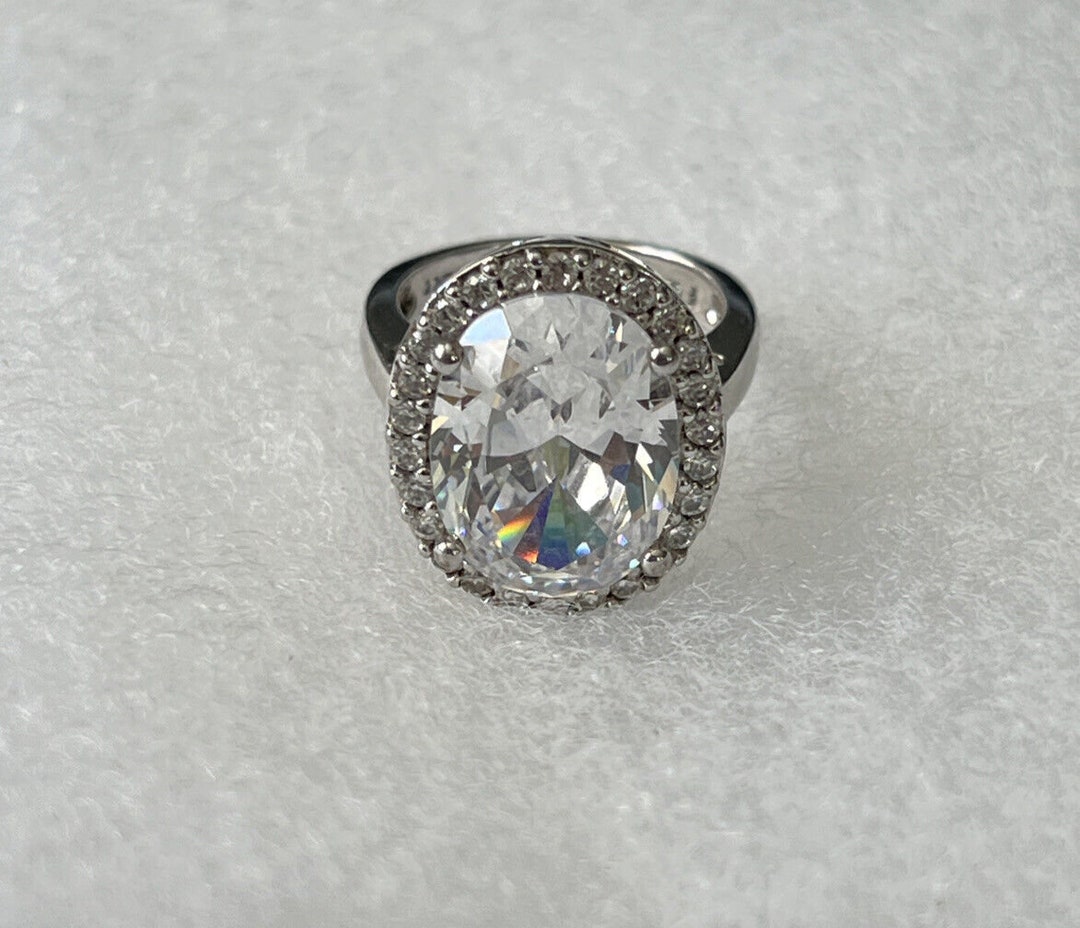 Lovely Signed Stauer Sterling 925 Cubic Zirconia CZ Cocktail - Etsy