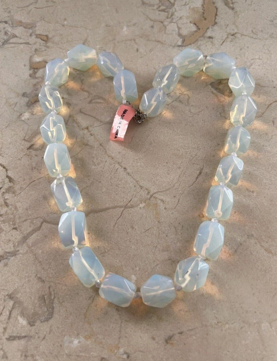Old Stock New Beautiful Chunky Faceted Opalite Glass … - Gem