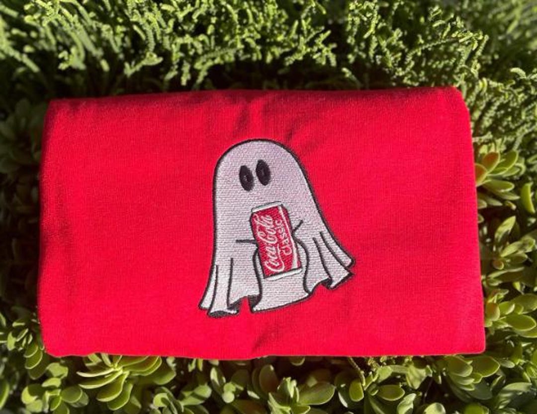 Diet Coke Ghost Embroidery Sweatshirt, Coca Cola Ghost Embroidery Shirt ...