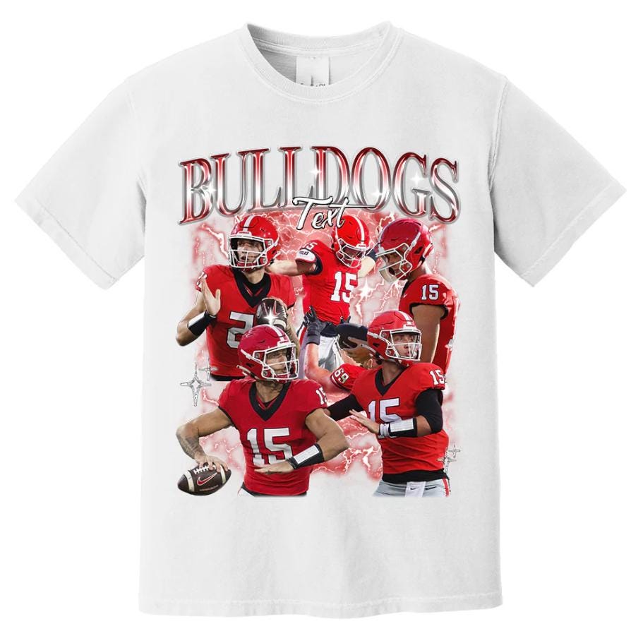 Custom Game Day Bootleg Shirts, Custom Football Tee, Bootleg Player ...