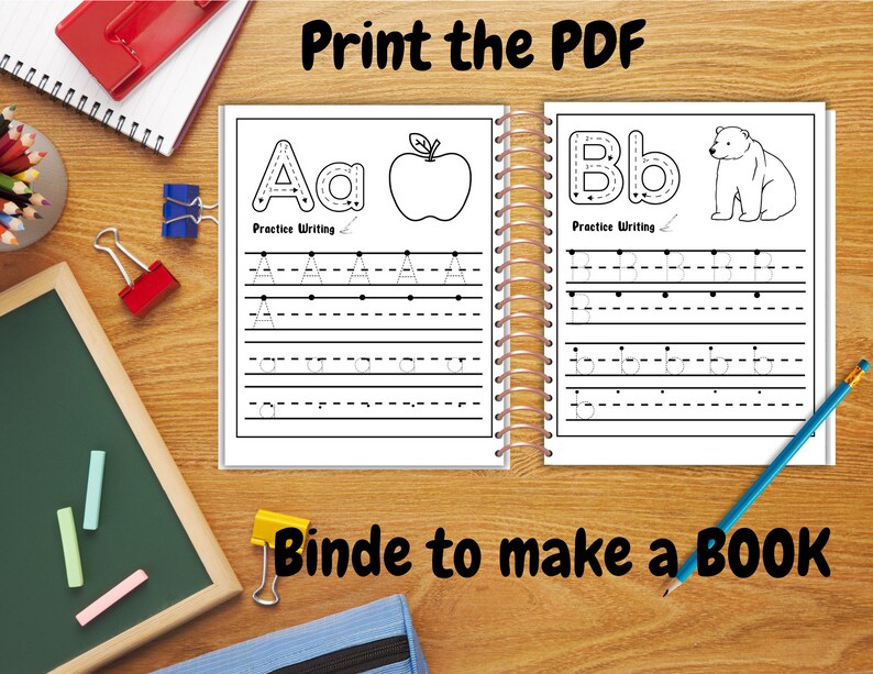 ABC Book-letter Tracing and Color Bookblack and Whitealphabet Tracing ...