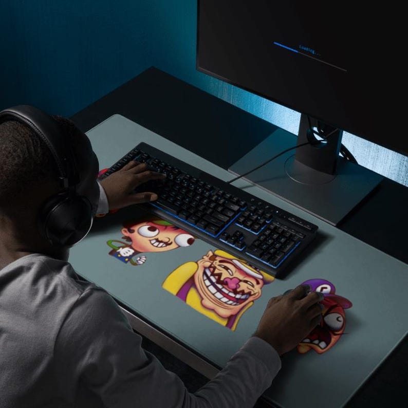 Meme Bros Mouse Pad - Mario, Luigi, Wario, & Waluigi Gaming for Your ...