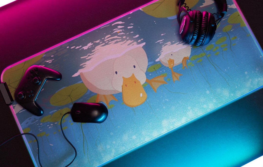 Underwater Ducks Personelized Kawaii Gaming Mouse Pad , Decor for ...