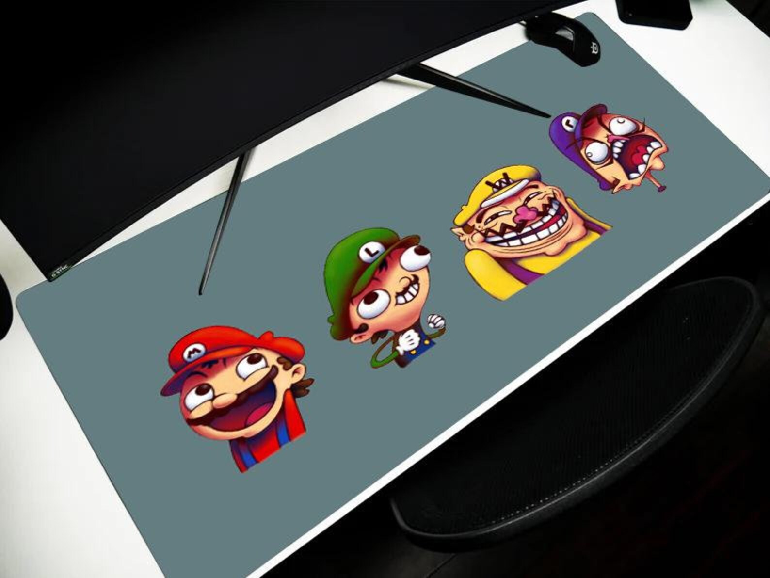 Meme Bros Mouse Pad - Mario, Luigi, Wario, & Waluigi Gaming for Your ...