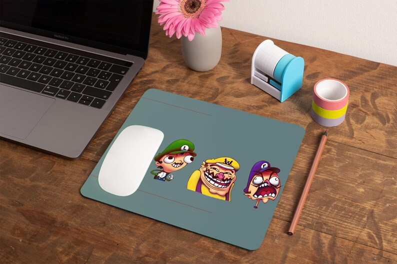 Meme Bros Mouse Pad - Mario, Luigi, Wario, & Waluigi Gaming for Your ...
