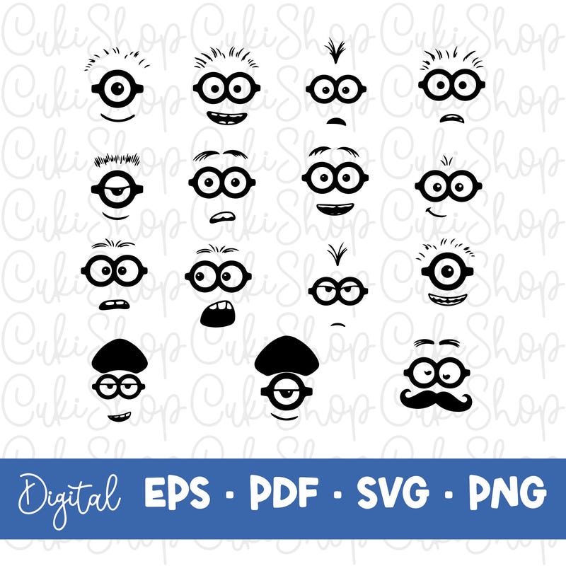 Minion Face Svg - Etsy