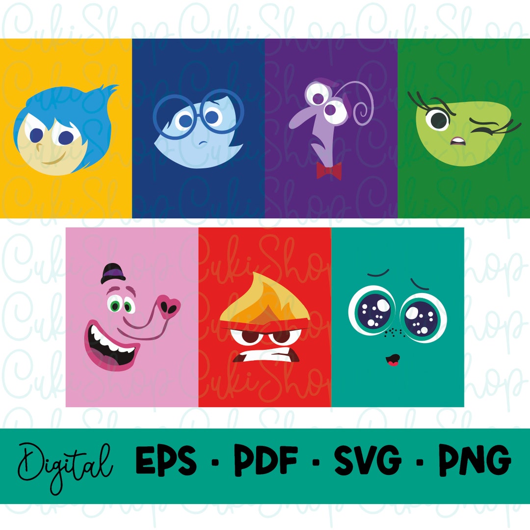 Inside Out Faces Svg / Png / Eps / Pdf Digital Files - Etsy Canada