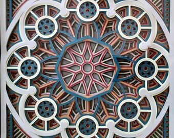12 Multilayered 3D Paper Art Mandala, Framed - Etsy