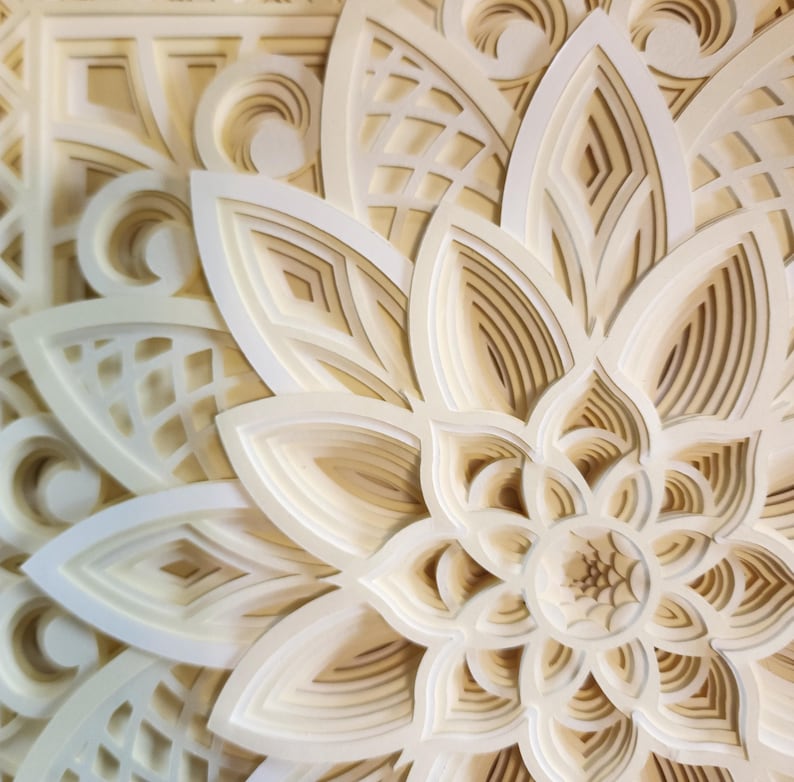 9" Multilayer Mandala Paper Art, in Shadowbox - Etsy