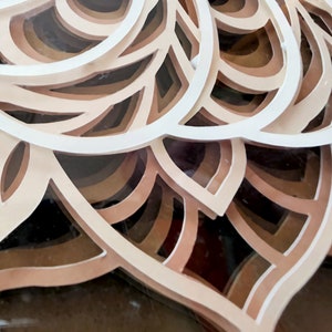 12" Multilayered 3D Paper Art Mandala, Framed - Etsy