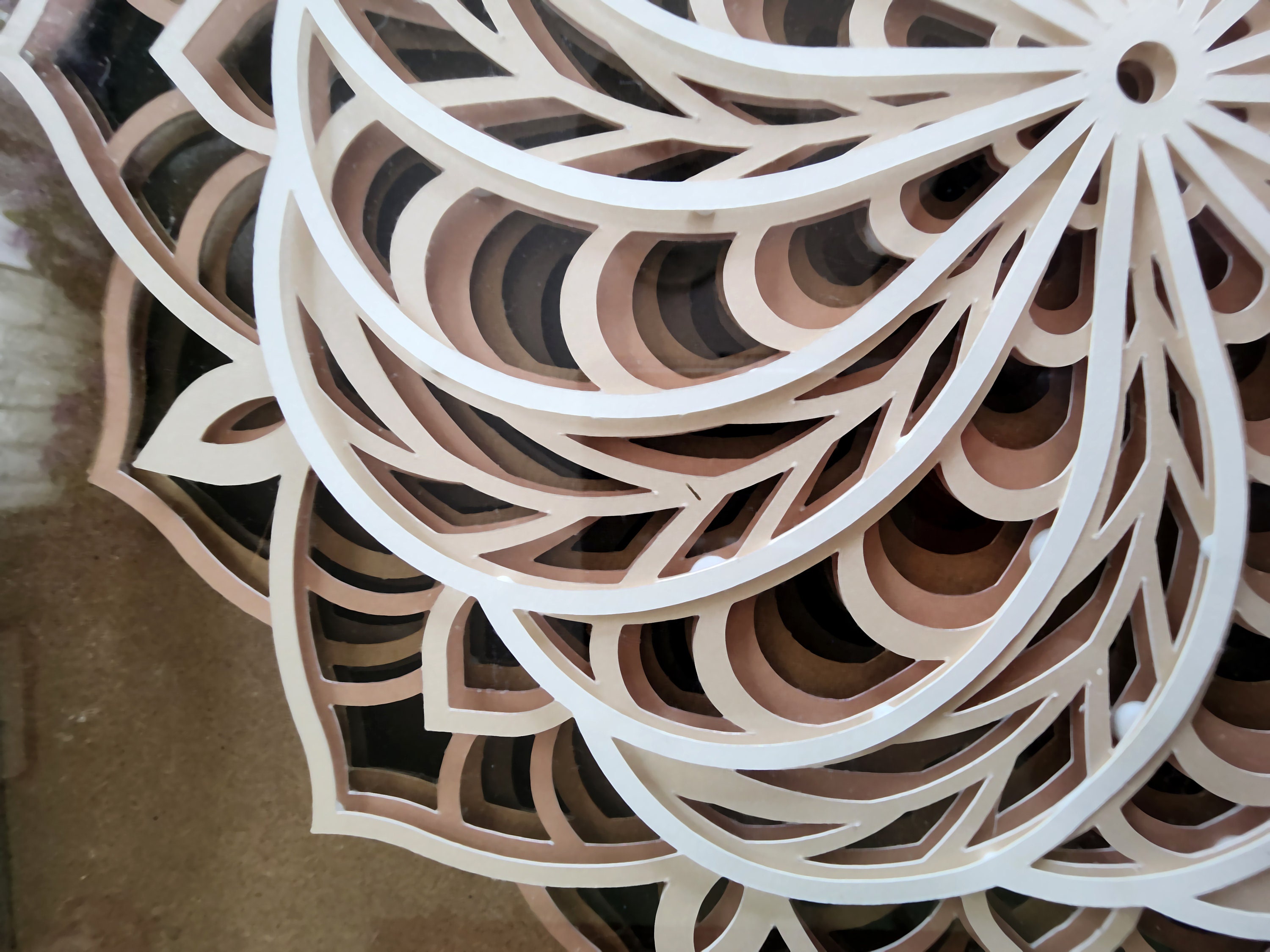 12" Multilayered 3D Paper Art Mandala, Framed - Etsy