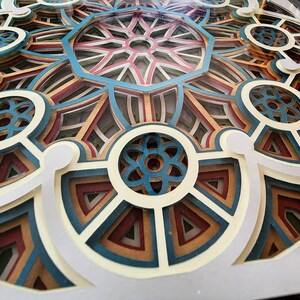 12" Multilayered 3D Paper Art Mandala, Framed - Etsy