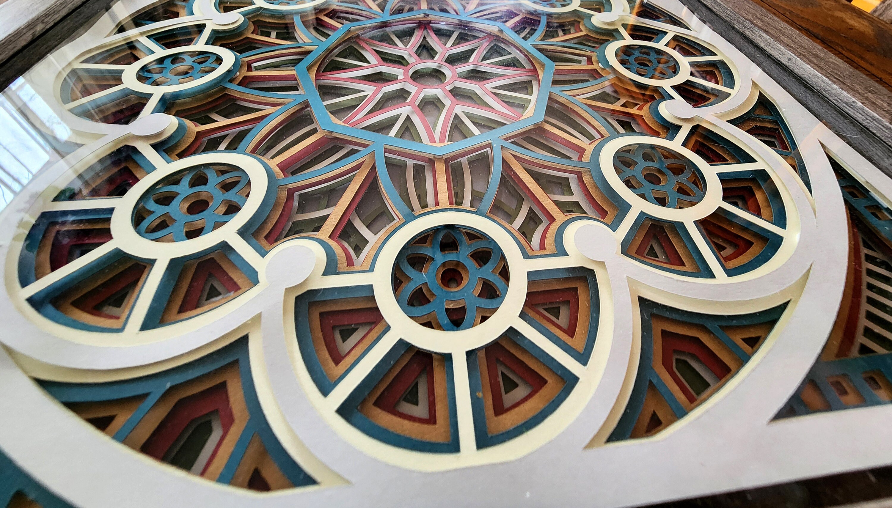 12" Multilayered 3D Paper Art Mandala, Framed - Etsy