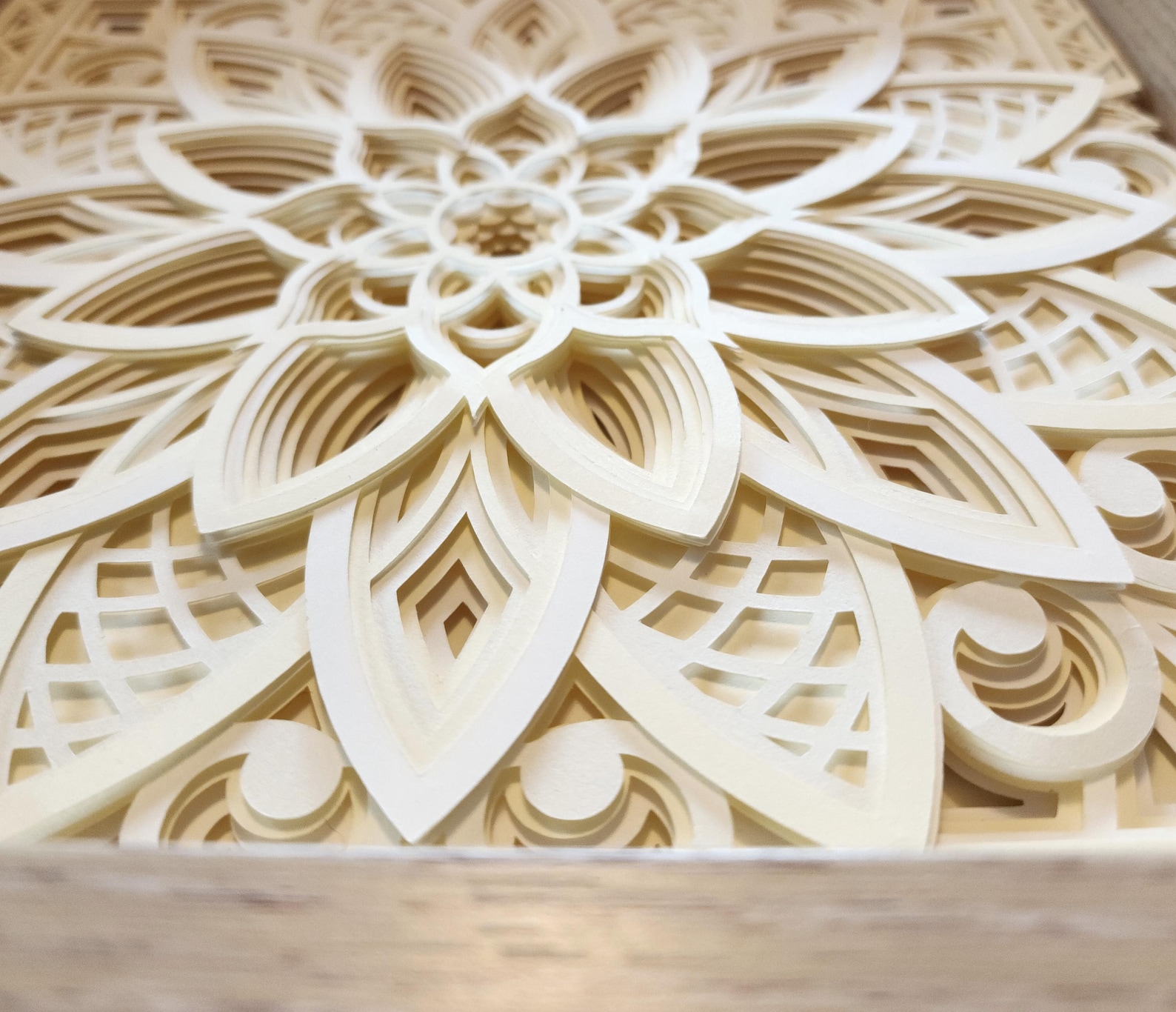 9" Multilayer Mandala Paper Art, in Shadowbox - Etsy