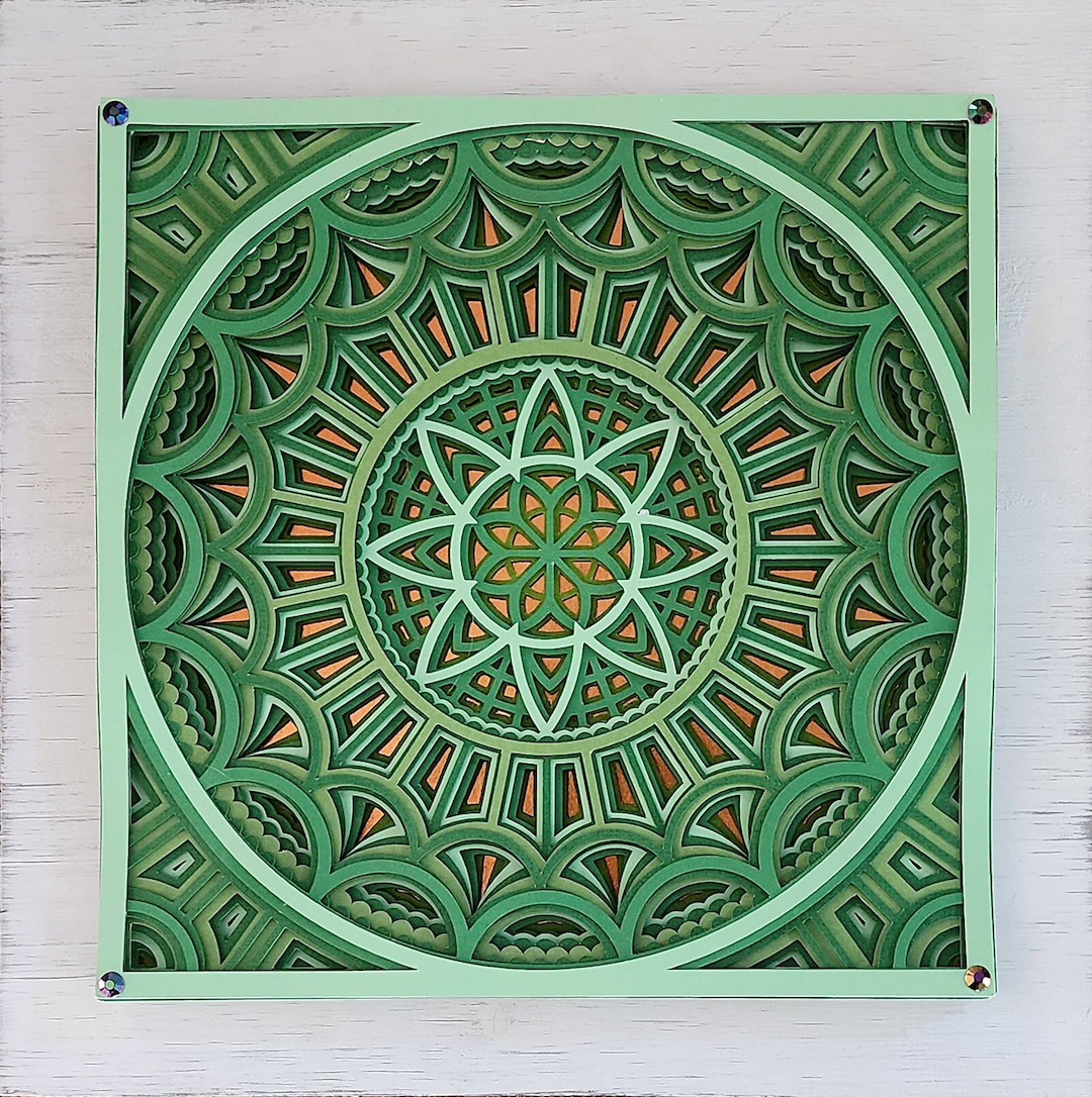 10" Multilayer Mandala 3D Paper Art - Etsy