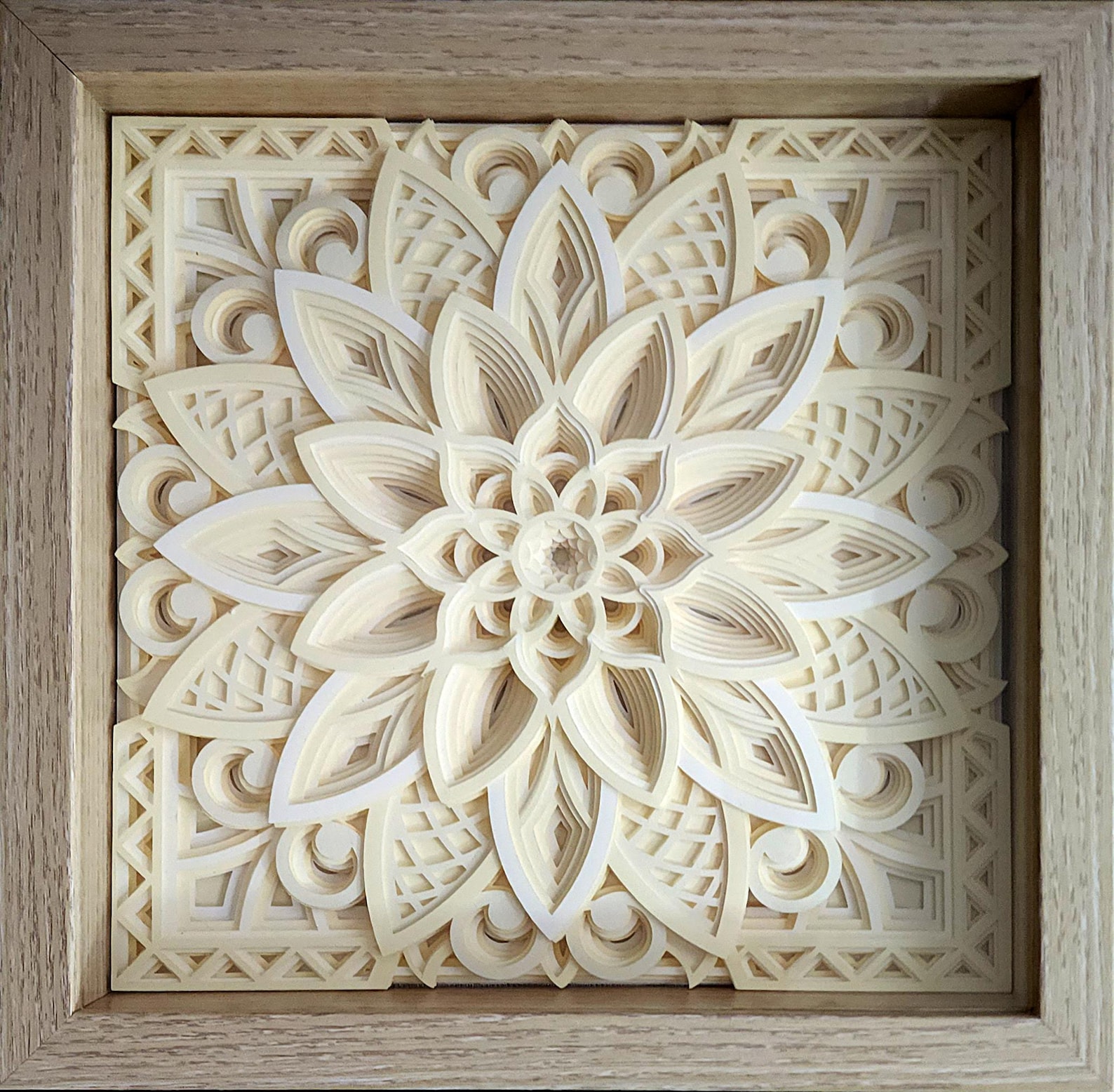 9" Multilayer Mandala Paper Art, in Shadowbox - Etsy