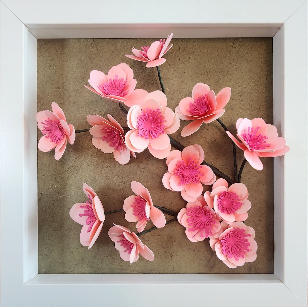 3D Cherry Blossom Paper Art - Etsy