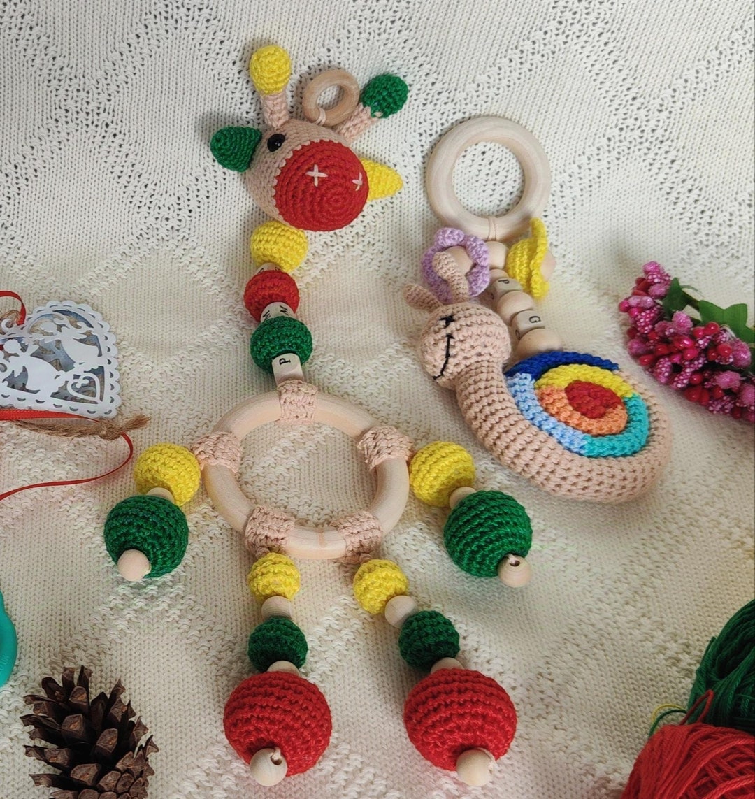 Sensory Fun: Hand-crocheted Animal Rattle Collection for Babies ...