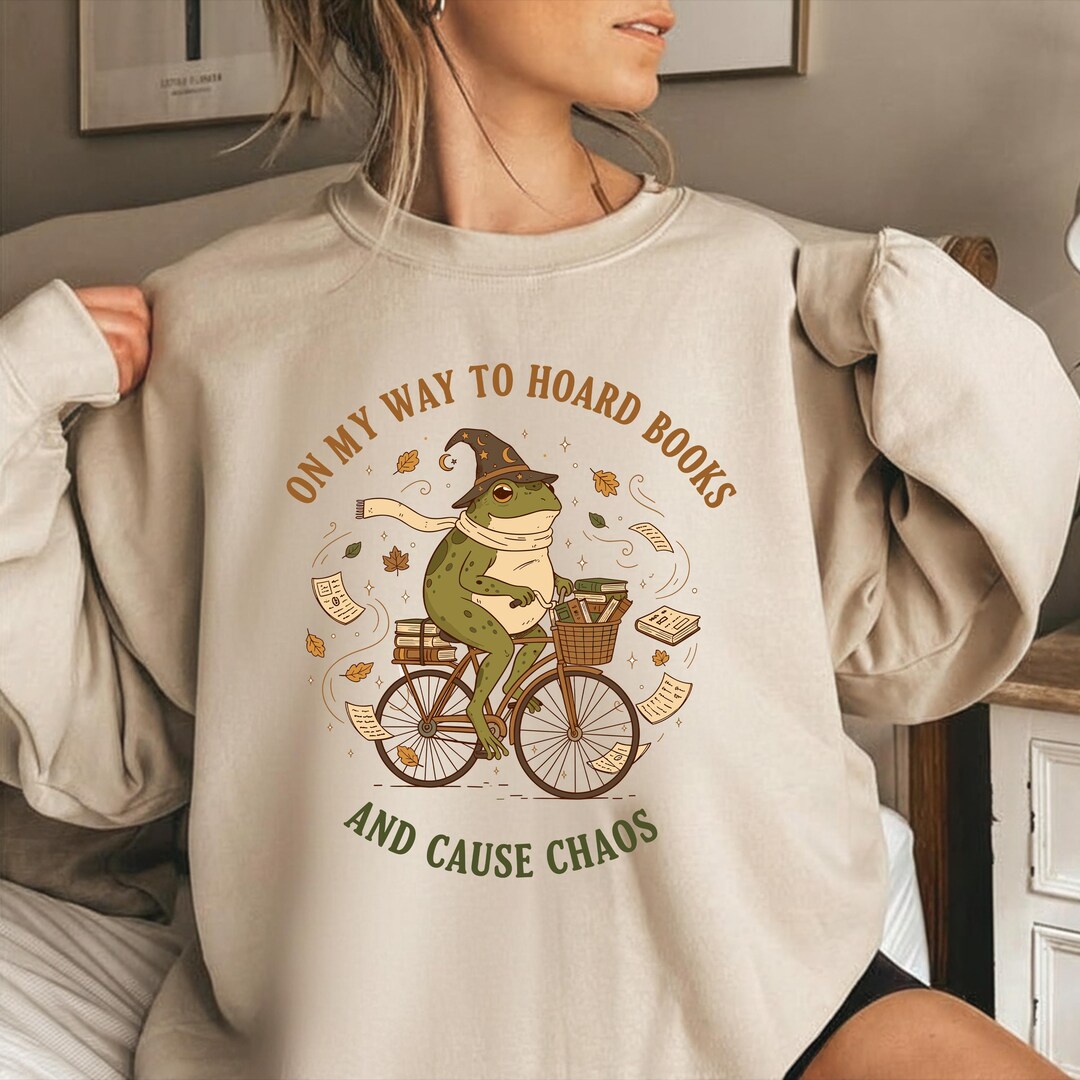 On My Way to Hoard Books and Cause Chaos Shirt, Funny Book Lover, Cute ...