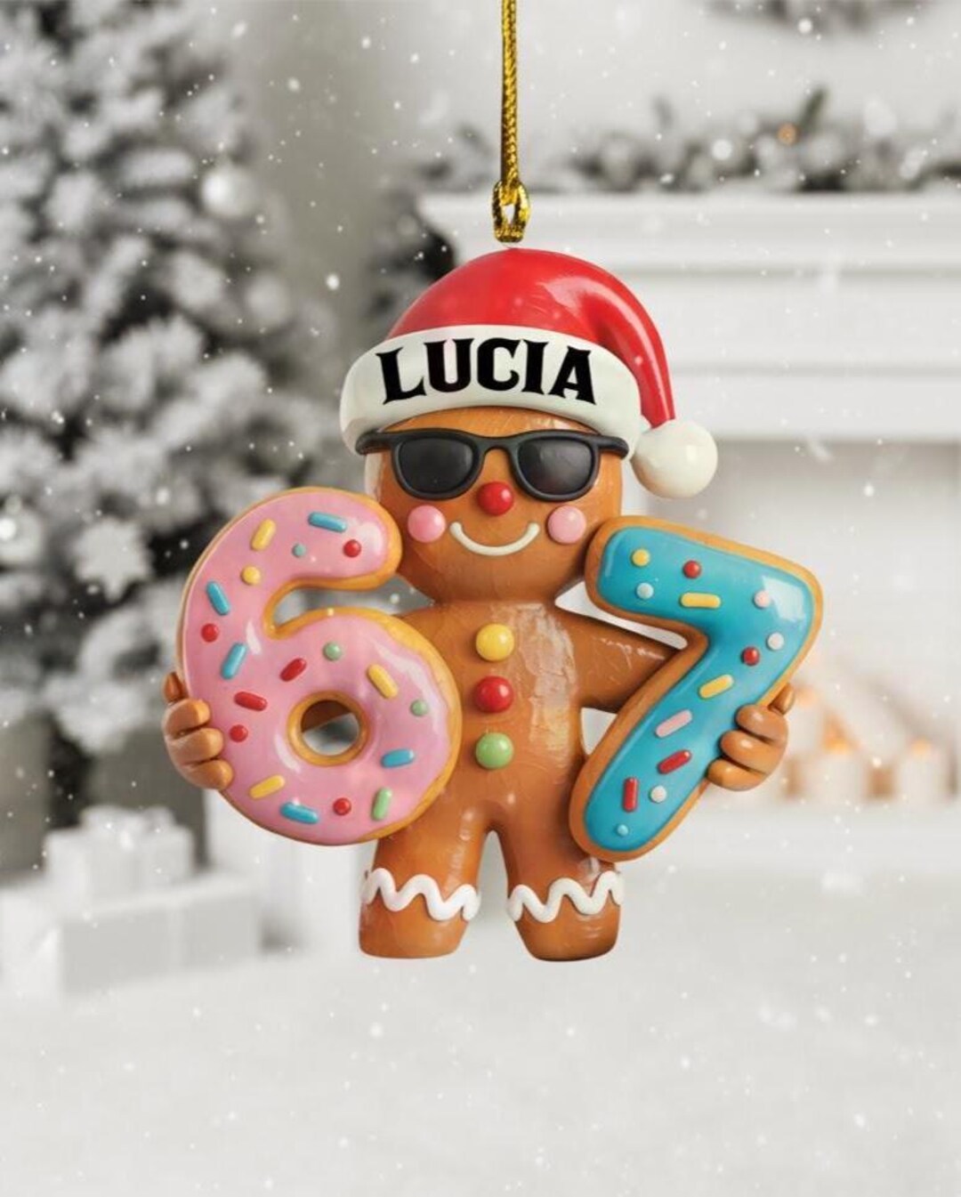 Personalized Gingerbread 67 Ornament – 67 Christmas Ornament, Six Seven ...