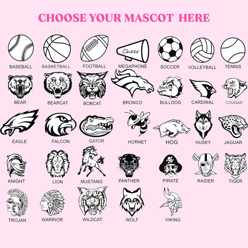 CUSTOM Vintage School Mascot PNG, Retro Custom Mascot Png, Popular Now ...