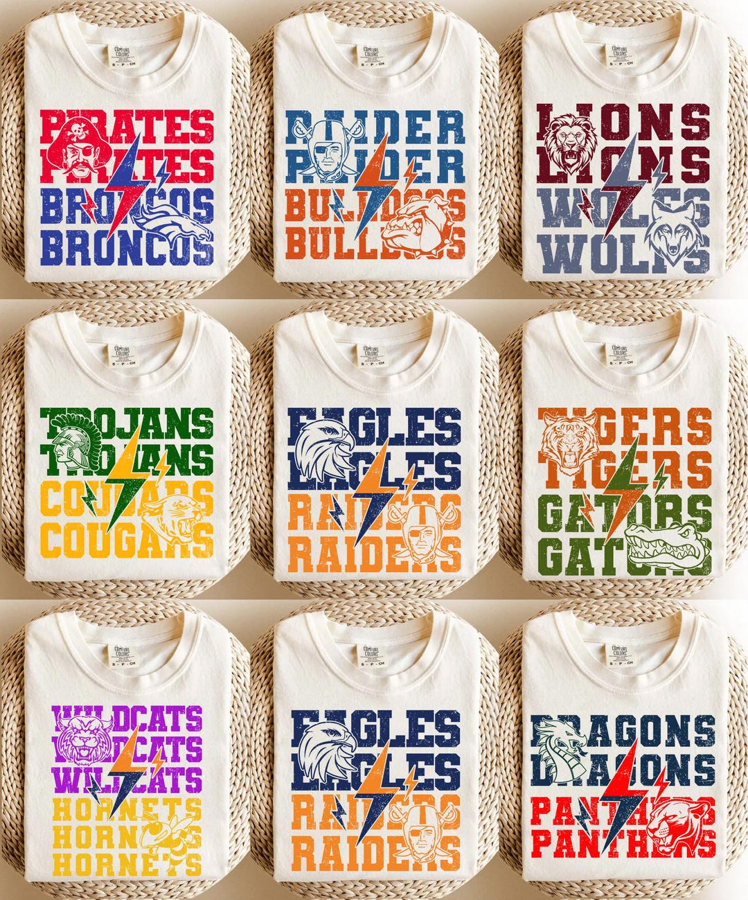 Custom Football House Divided Mascot Tee, Retro Team Logo College Shirt ...